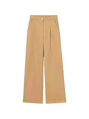 Claudie Pierlot Straight Pleated Trousers - Neutrals