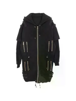Balmain Quilted Hooded Coat