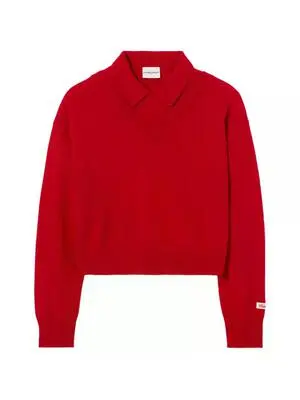 Claudie Pierlot V-neck Wool Jumper - Red