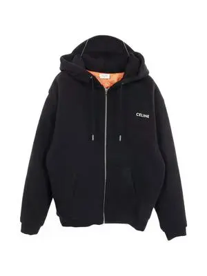 Celine 2010s Logo-detail Hooded Jacket - Black