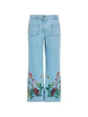 Etro Embroidered Jeans - Blue