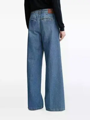 FRACOMINA Pleated Wide-leg Jeans