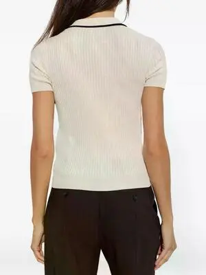 Valentino Garavani Logo Embroidered Cable-knit Top