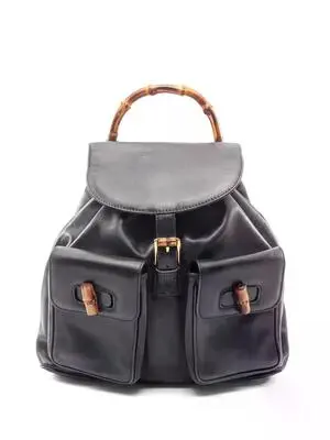 Gucci 1998 Bamboo Leather Backpack