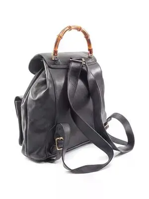 Gucci 1998 Bamboo Leather Backpack