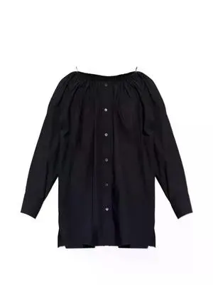 Alexander Wang Off-shoulder Button-up Mini Dress - Black