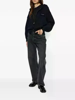 Givenchy Logo Patch Zip-up Hoodie