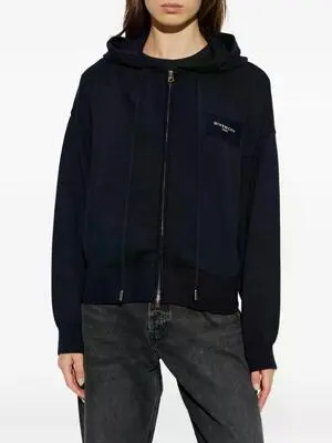 Givenchy Logo Patch Zip-up Hoodie