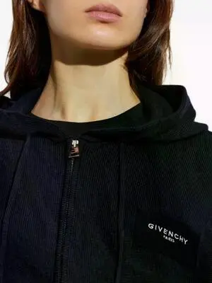 Givenchy Logo Patch Zip-up Hoodie