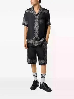 Philipp Plein Baroque Bowling Shirt - Black