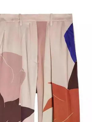 Victoria Beckham Cecilia Abstract-print Tailored Trousers