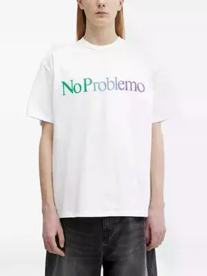 NO PROBLEMO Logo-print Oversized T-shirt - White