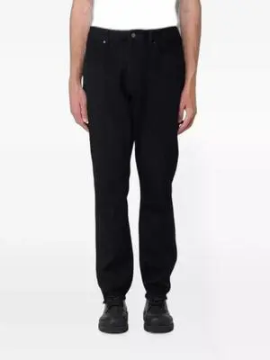 Armani Exchange Slim-fit Jeans With Rhinestone Embellishments - Black