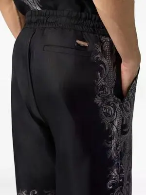 Philipp Plein Baroque Print Drawstring Shorts