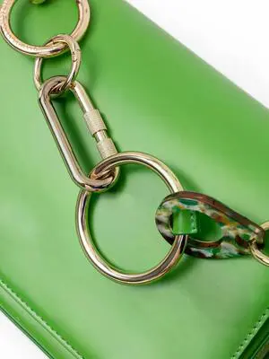 BENETTON Woven-handle Chain-link Shoulder Bag