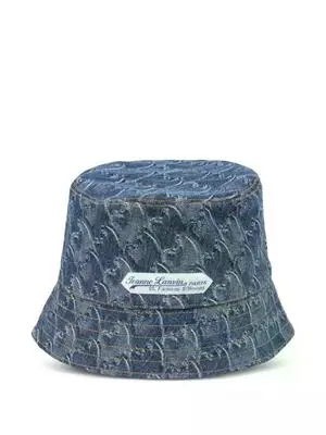 LANVIN Lunar Year Horse-patterned Denim Bucket Hat - Blue
