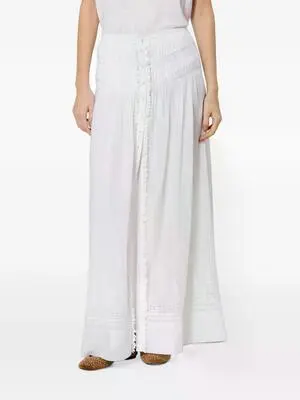 MARANT ETOILE Loraine Embroidered Cotton Skirt