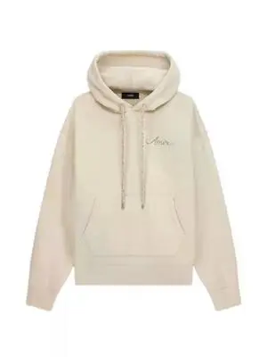 Amiri Ma Quad Logo-embroidered Hoodie - Neutrals