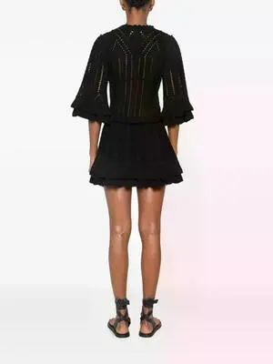 MARANT ETOILE Crochet Ruffled Mini Dress