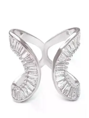 HZMER JEWELLERY Sitara Baguette Crystal Ring