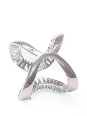 HZMER JEWELLERY Sitara Baguette Crystal Ring - Silver