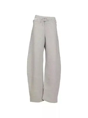 Attico Double-waistband Fleece Joggers - Grey