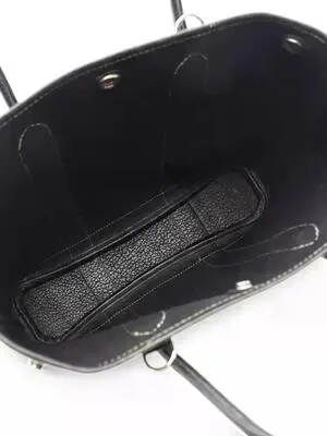 Hermès 2004 Pm Garden File Leather-trim Tote Bag - Black