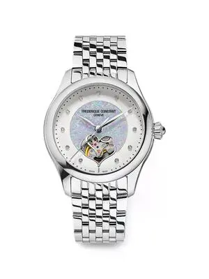 FREDERIQUE CONSTANT Classics Double Heart Beat 36mm Automatic Watch - Blue