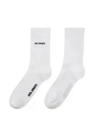 Axel Arigato Logo-print Ribbed Socks - White