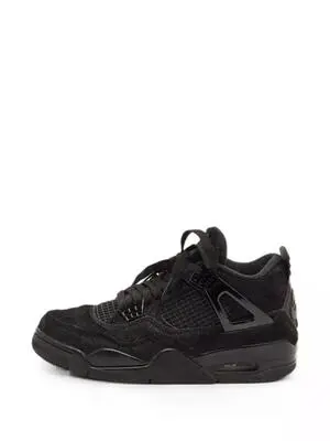 JORDAN Air 4 Retro Calf Hair Sneakers - Black