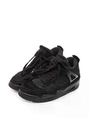JORDAN Air 4 Retro Calf Hair Sneakers - Black