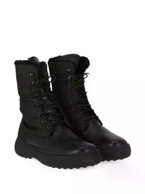 TOD'S Gommino Lace-up Ankle Boots - Black