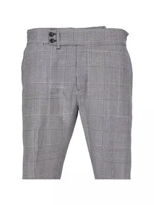 Isaia Prince Of Wales Check Tailored Trousers