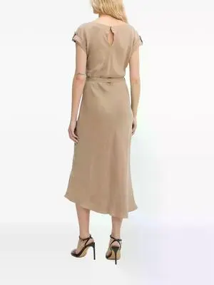 Guess Belted Button-detail Midi Dress