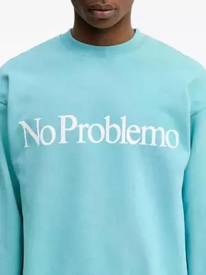 NO PROBLEMO Logo-print Long Sleeve Sweater