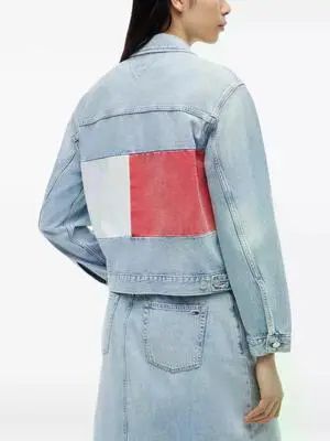 Tommy Hilfiger Flag-patch Faded Denim Jacket