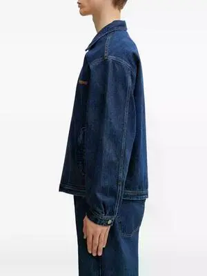 NO PROBLEMO Embroidered Regular Fit Denim Jacket - Blue