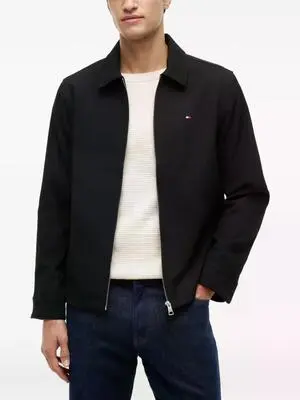Tommy Hilfiger Logo Patch Zip-up Jacket - Black