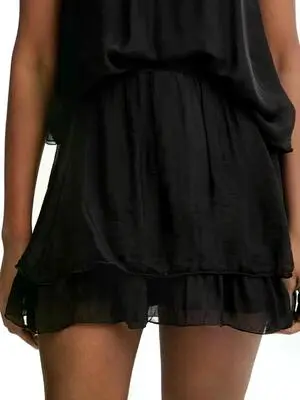 HAVEONE Tiered Ruffled Mini Skirt