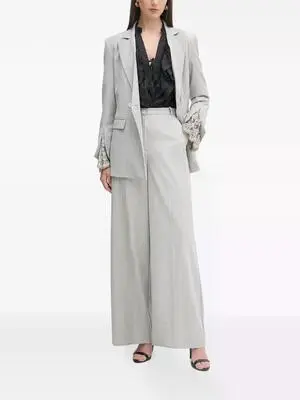 HAVEONE Ruffled Tie-fastening Blouse - Black