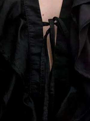 HAVEONE Ruffled Tie-fastening Blouse