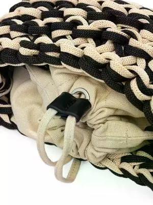 BENETTON Woven Design Tote Bag
