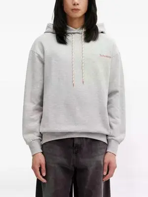 NO PROBLEMO Logo-print Drawstring Hoodie - Grey