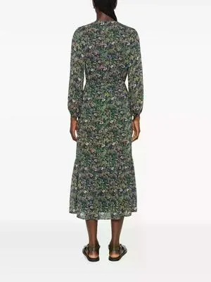 Marc O'polo Floral Print V-neck Midi Dress