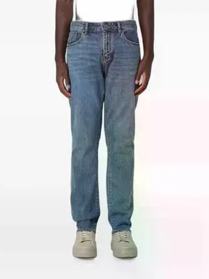 Armani Exchange Belt-loop Buttoned Jeans