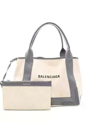 Balenciaga 2000s Logo-print Tote Bag - Neutrals