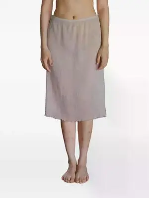 BASERANGE Crinkled Finish Straight Skirt - Neutrals