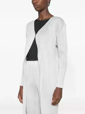 Issey Miyake Open-front Long-length Cardigan