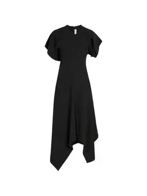 Victoria Beckham Panelled Asymmetric Dress - Black