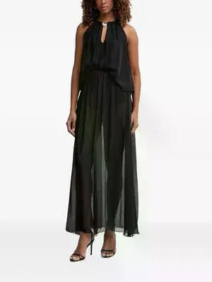 HAVEONE Sheer Floor-length Maxi Skirt
